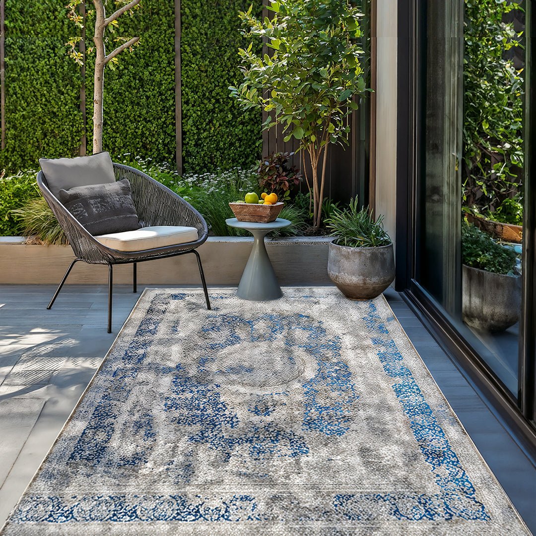 Petra Jordan Vintage Persian Rug – Washable Tufted Floral Carpet ...